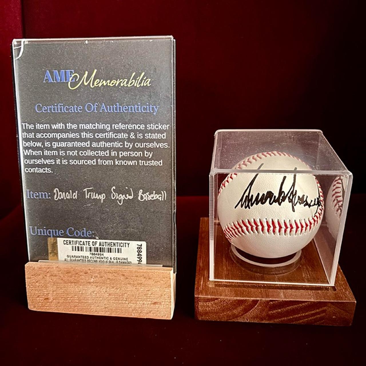 Donald Trump Signed Baseball | Powered by Givergy
